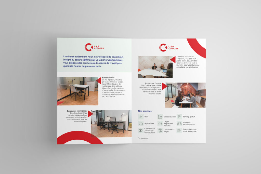 Cap Cowork brochures ouvert nimes - Graphiste freelance à Lyon ...